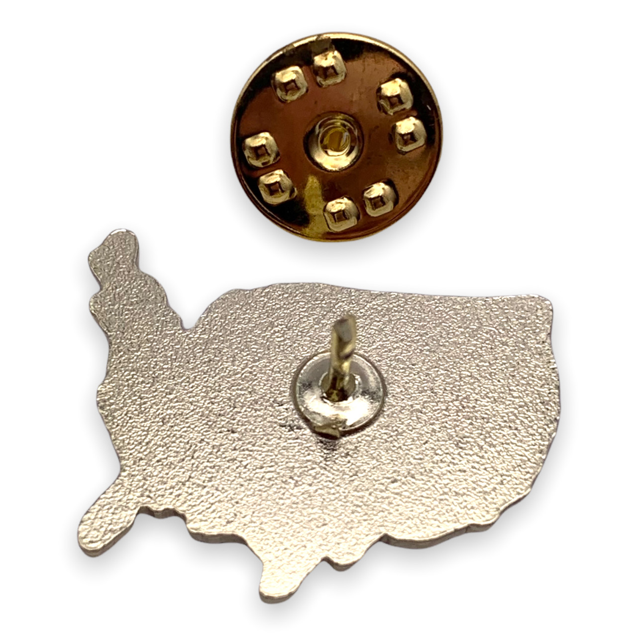 Flag pin in the shape of United States Map | StockPins.com