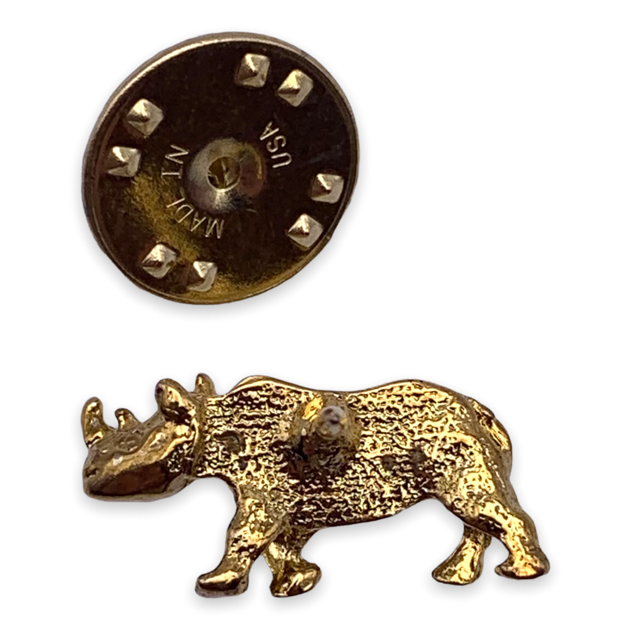 H15 Rhino Rhinoceros lapel pin | StockPins.com