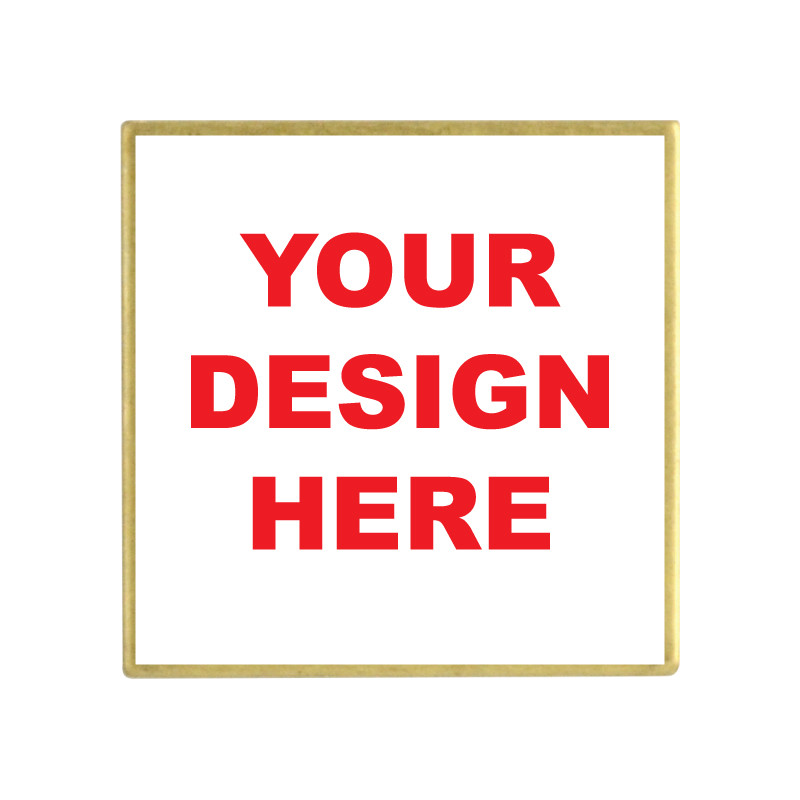 3/4" Square Custom Lapel Pin - StockPins.com