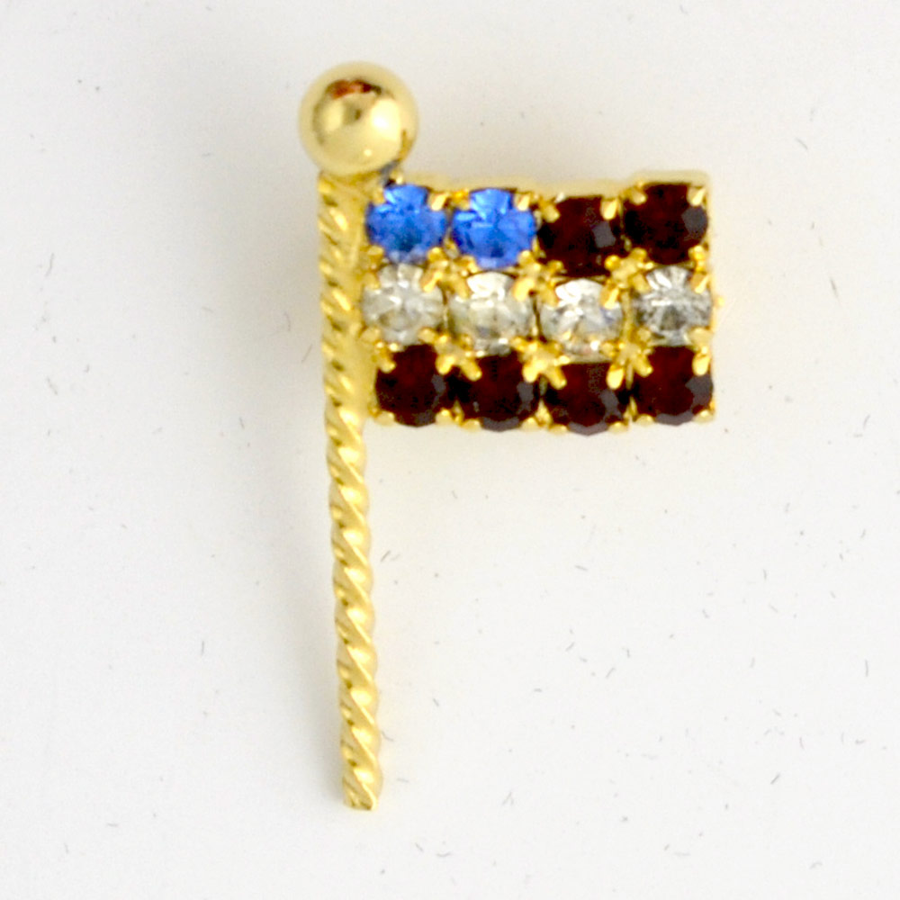 Rhinestone Flag - StockPins.com