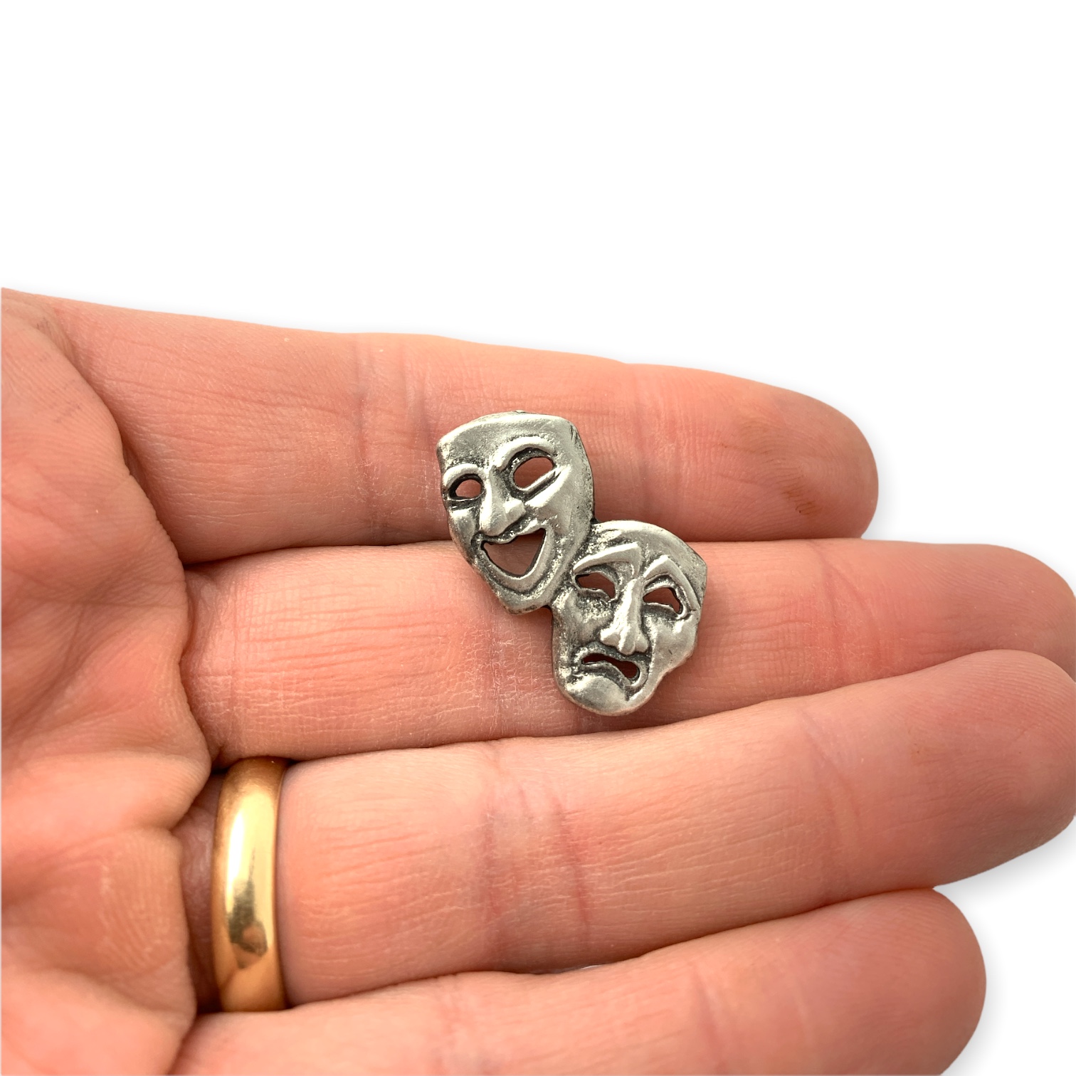 Comedy Tragedy Theater Mask Pin | Drama Mask Pin | Stockpins.com