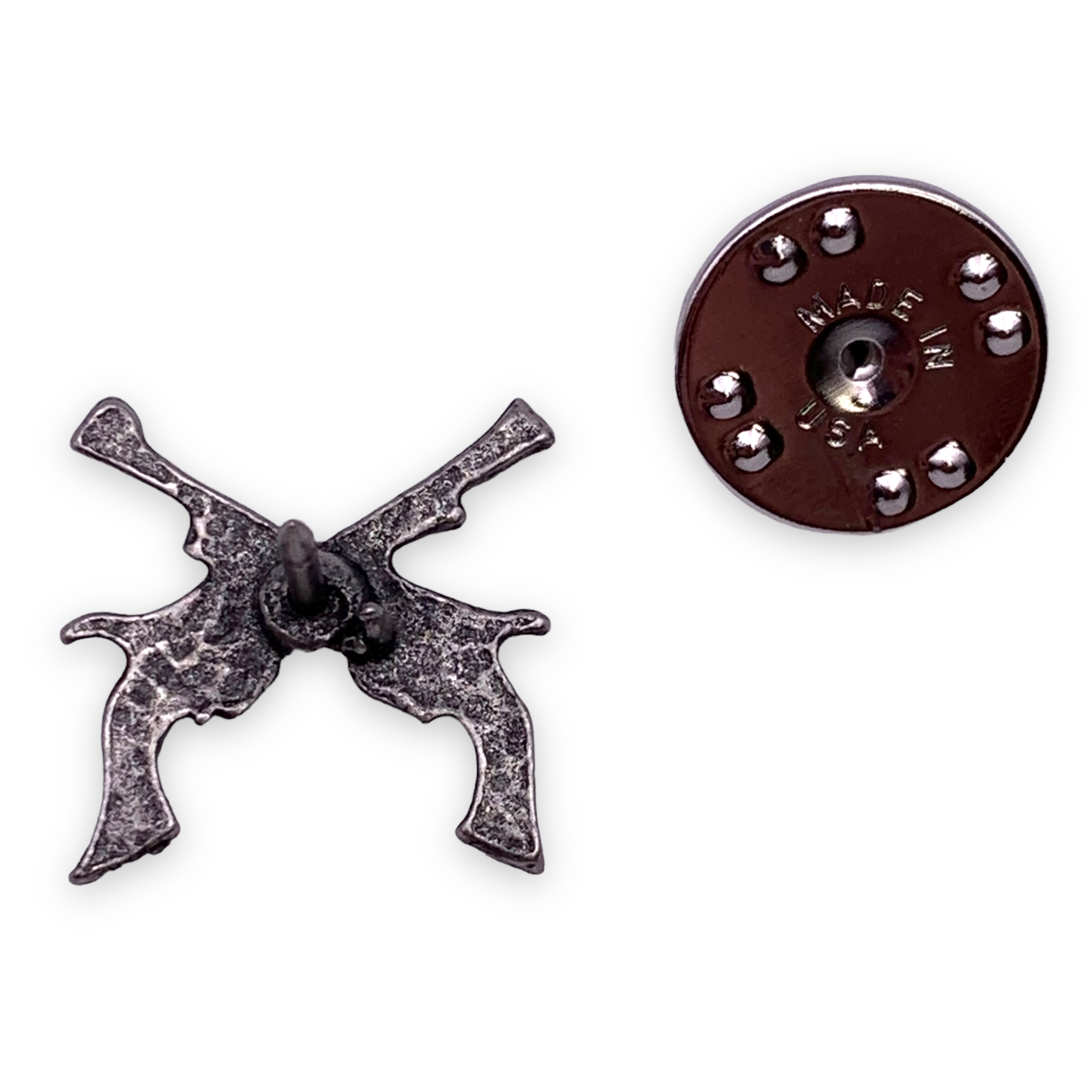 Crossed Guns NRA Gun Rights Western Lapel Pin | StockPins.com