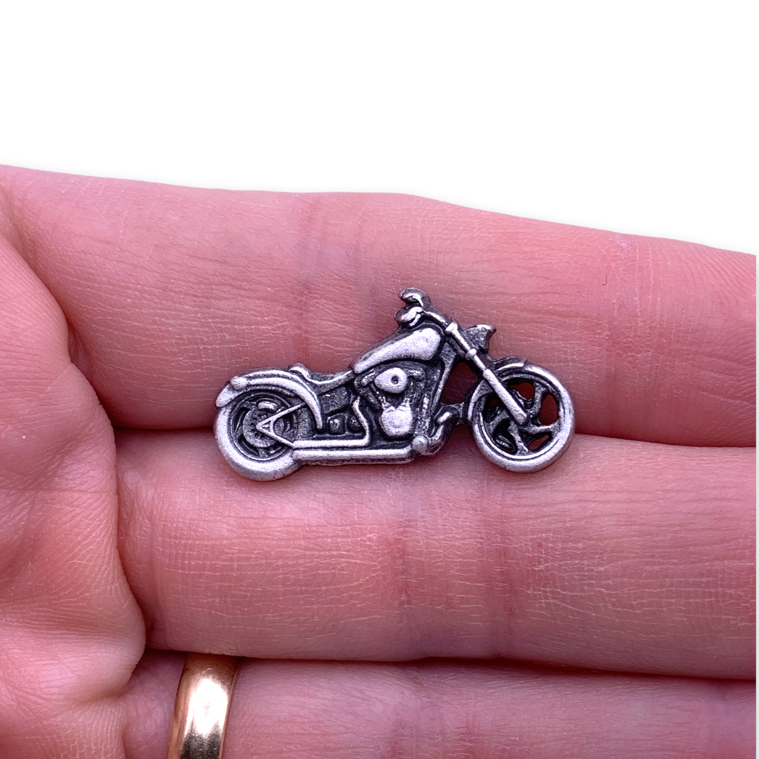 Motorcycle Lapel Pin classic harley style bike | StockPins.com