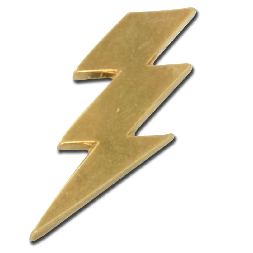 Lightning Bolt Lapel Pin | Lightning Bolt Apparel | StockPins.com
