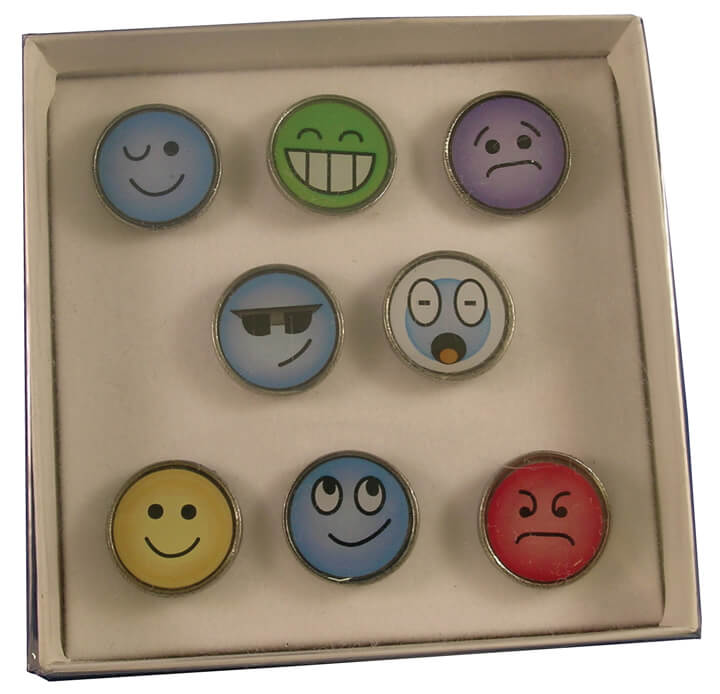 Emoticon Emoji Lapel Pin Set | StockPins.com