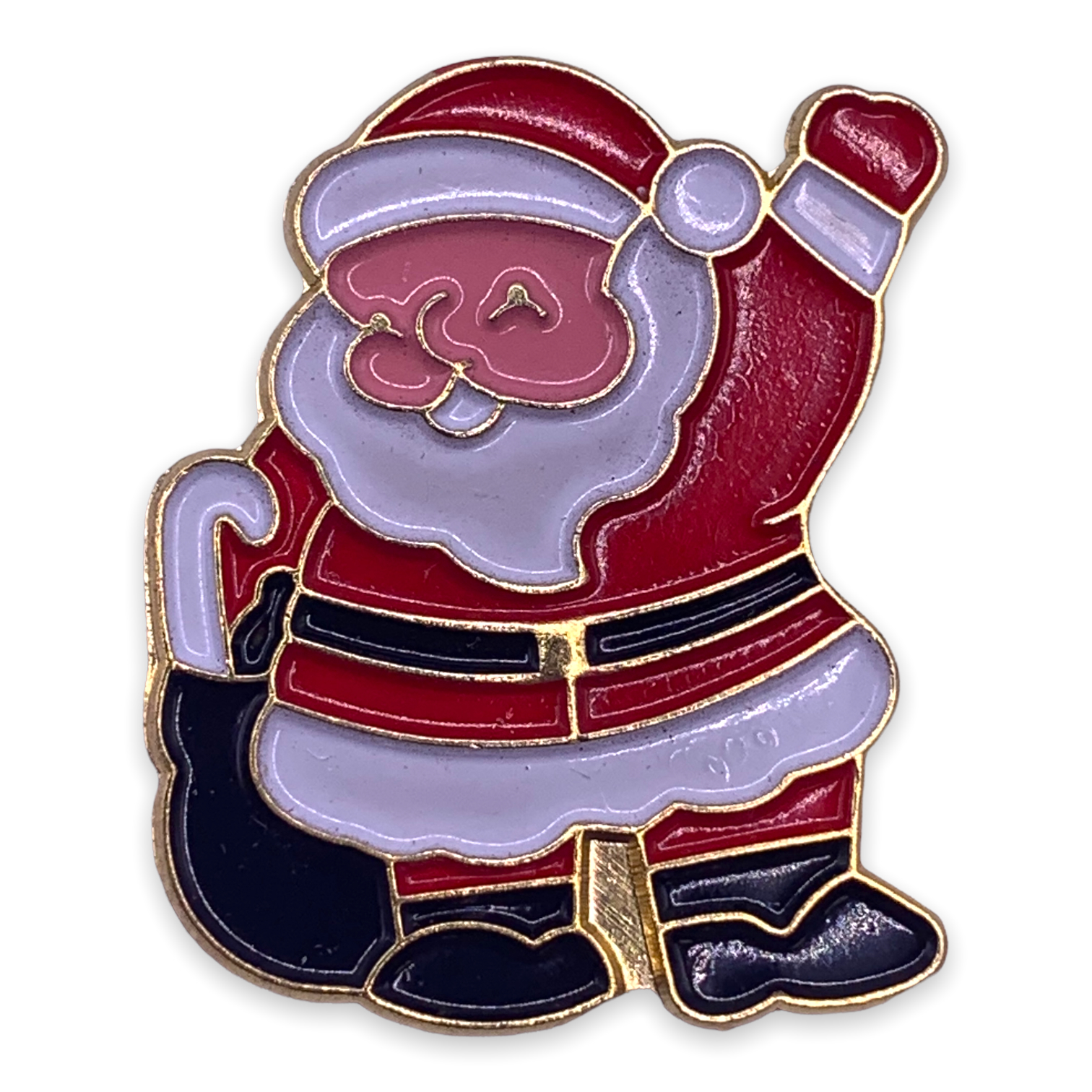 Santa Waving Christmas Pins | StockPins.com