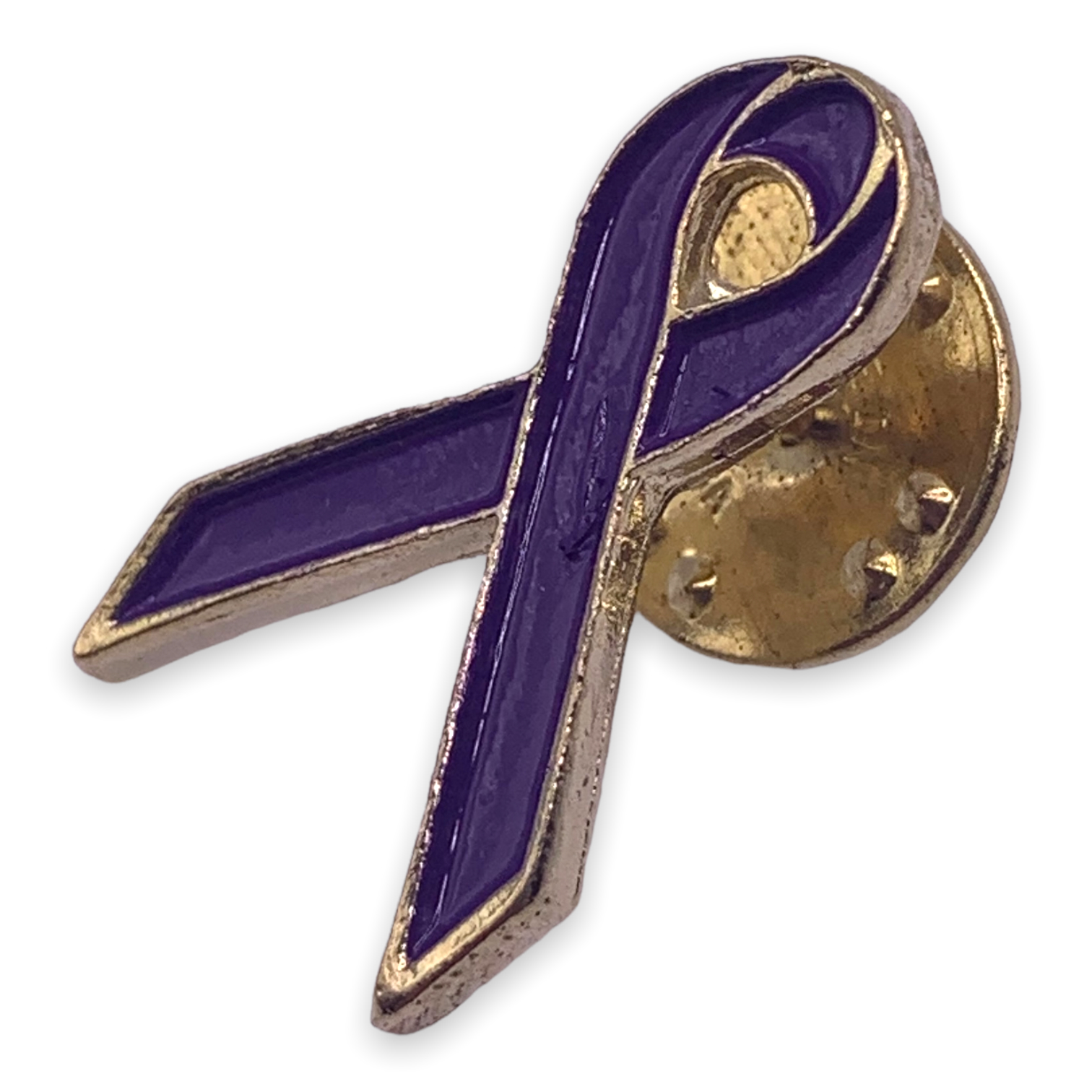 Purple Ribbon Lapel Pin | Purple Awareness Ribbon Pins