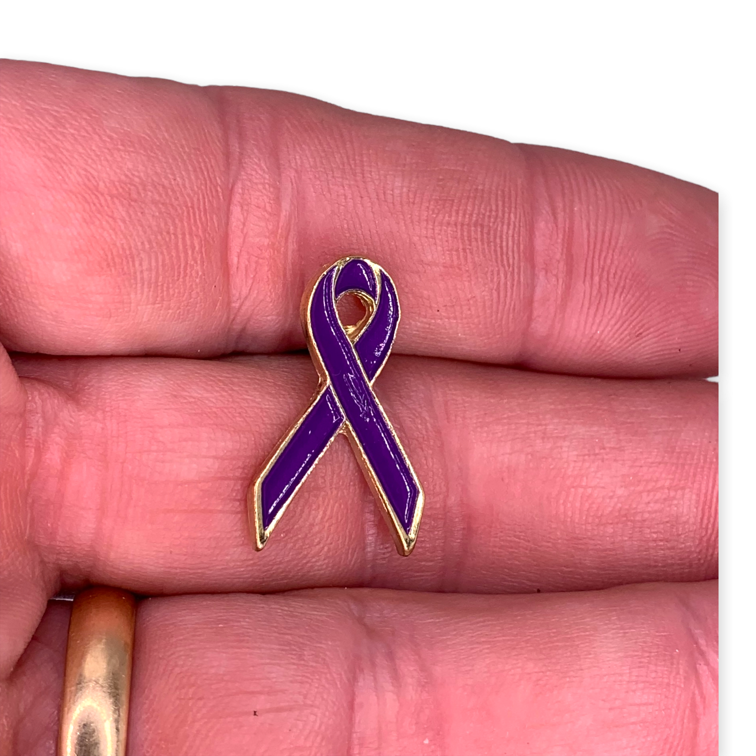 Purple Ribbon Lapel Pin | Purple Awareness Ribbon Pins