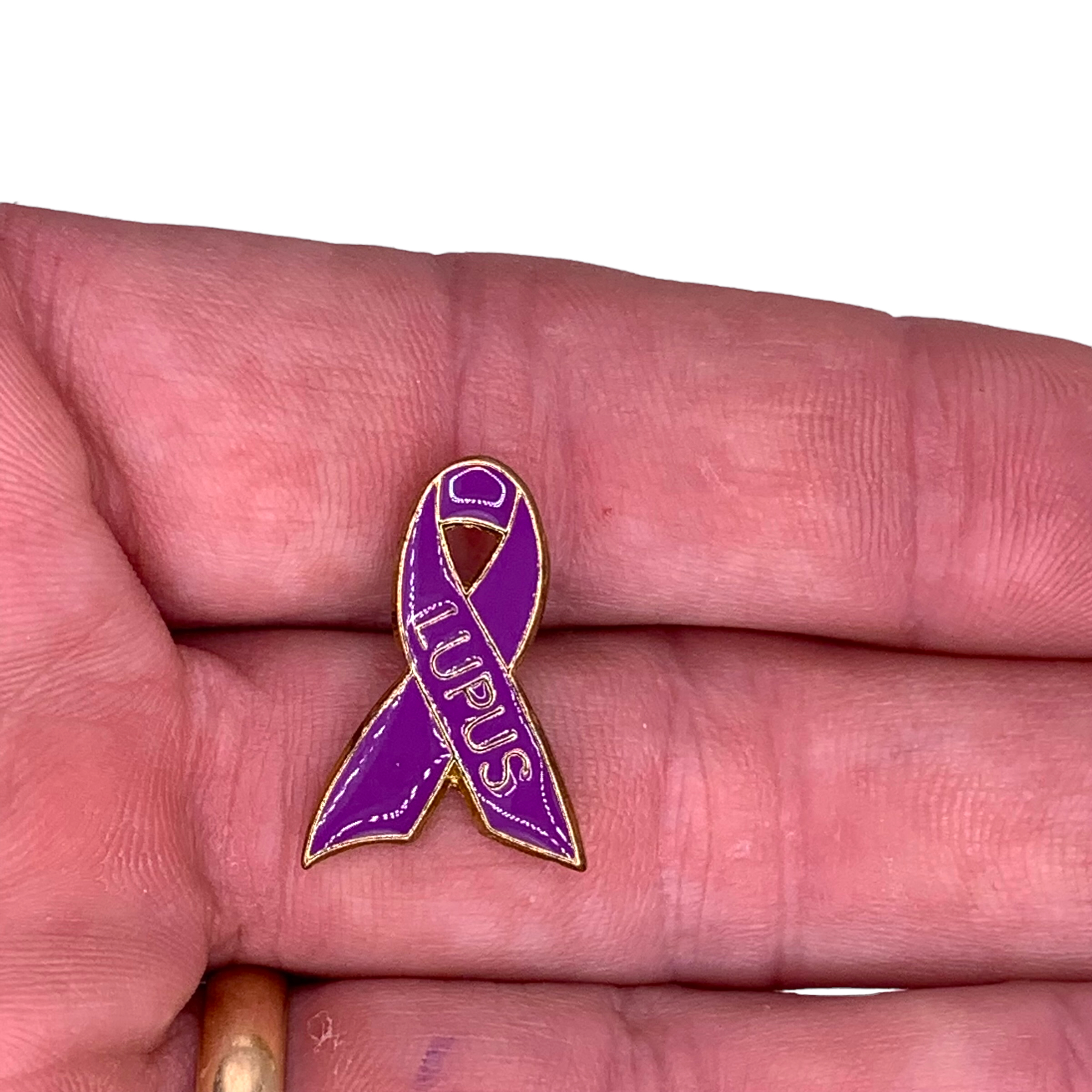 K29 Lupus Purple Awarenes Ribbon Pin | StockPins.com