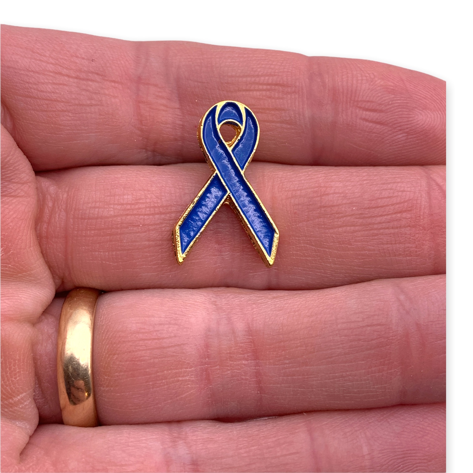 Blue Awareness Ribbon Lapel Pin | StockPins.com