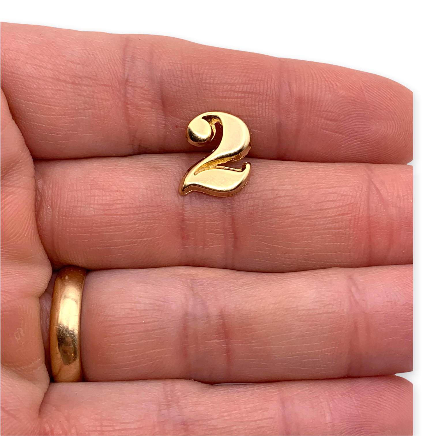 Number 2 two lapel pin | StockPins.com | Number pins