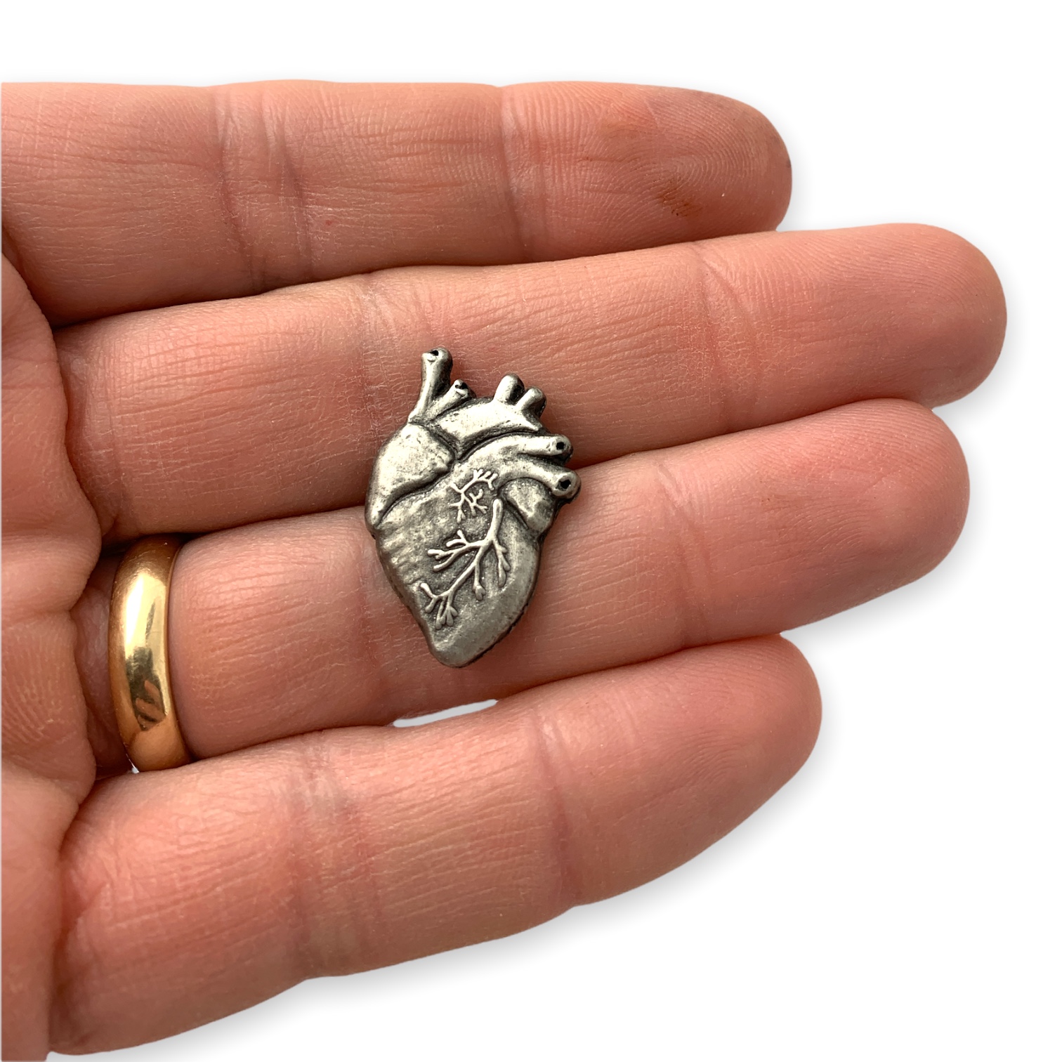 3D Human Heart Lapel Pin | StockPins.com