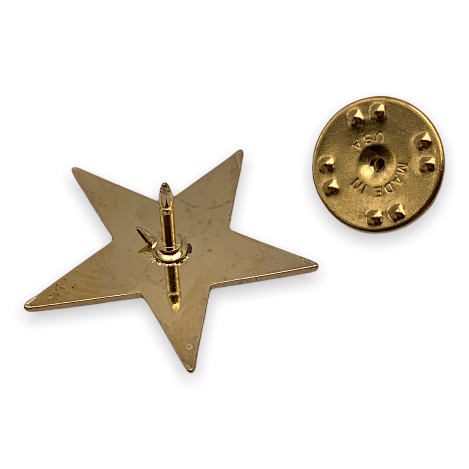 A05 Gold Star Silver Star Lapel Pin | StockPins.com