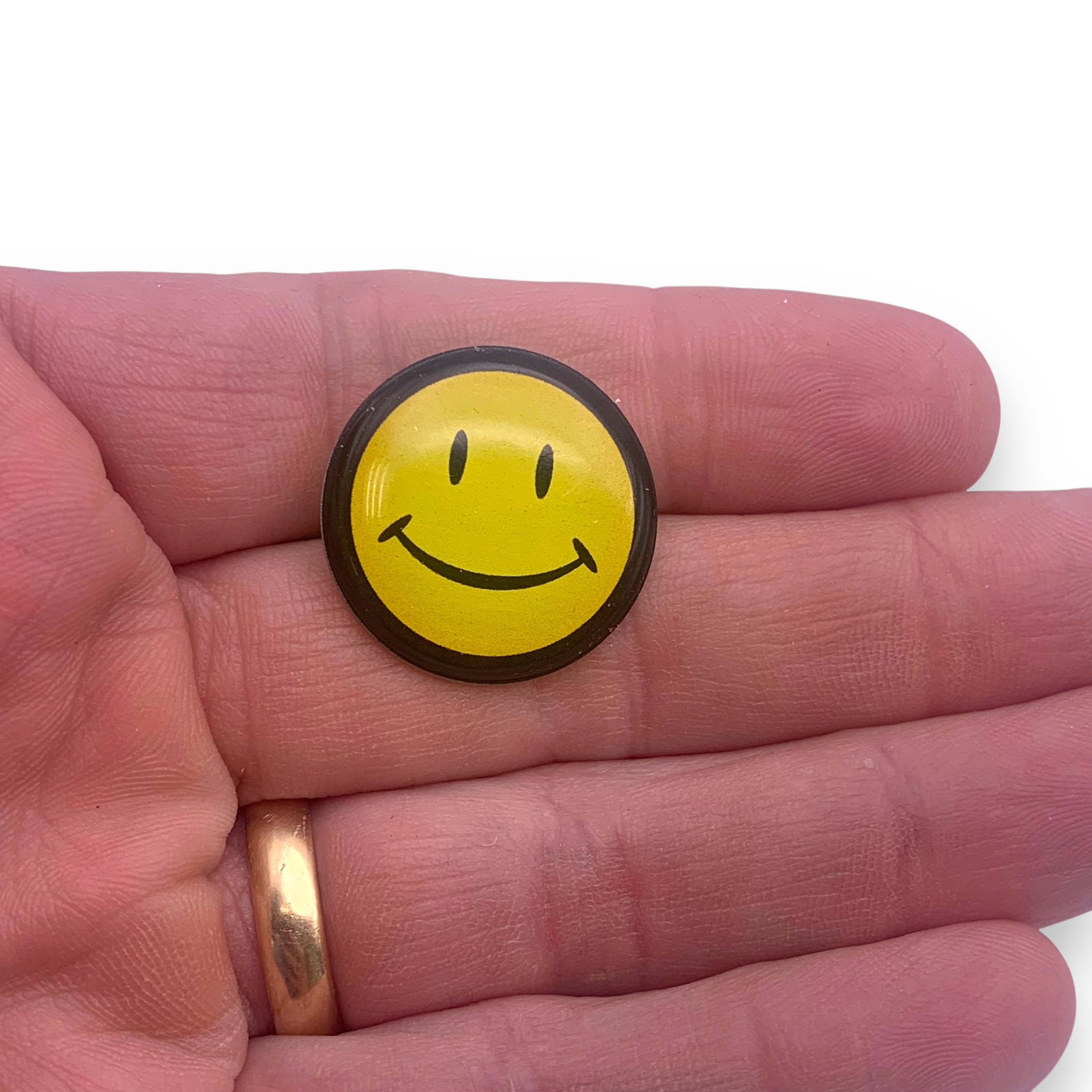 Yellow Smiley Face Lapel Pin | Happy Face | StockPins.com