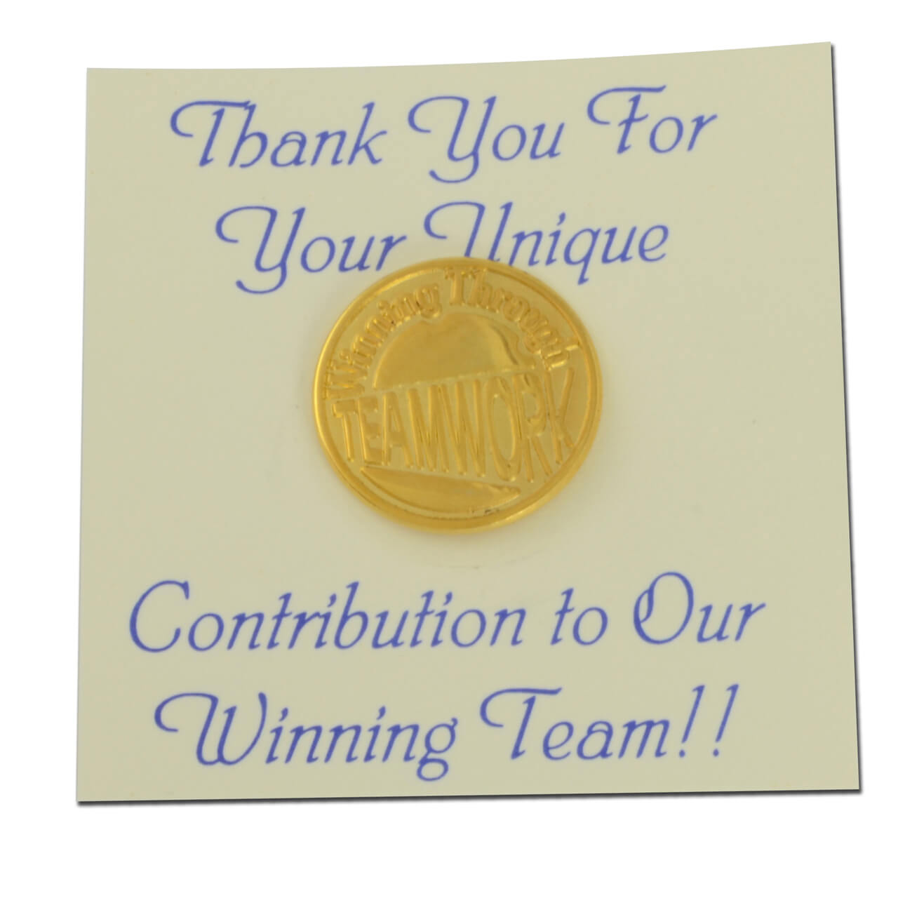 Winning through teamwork lapel pin | Employee recognition gift ...