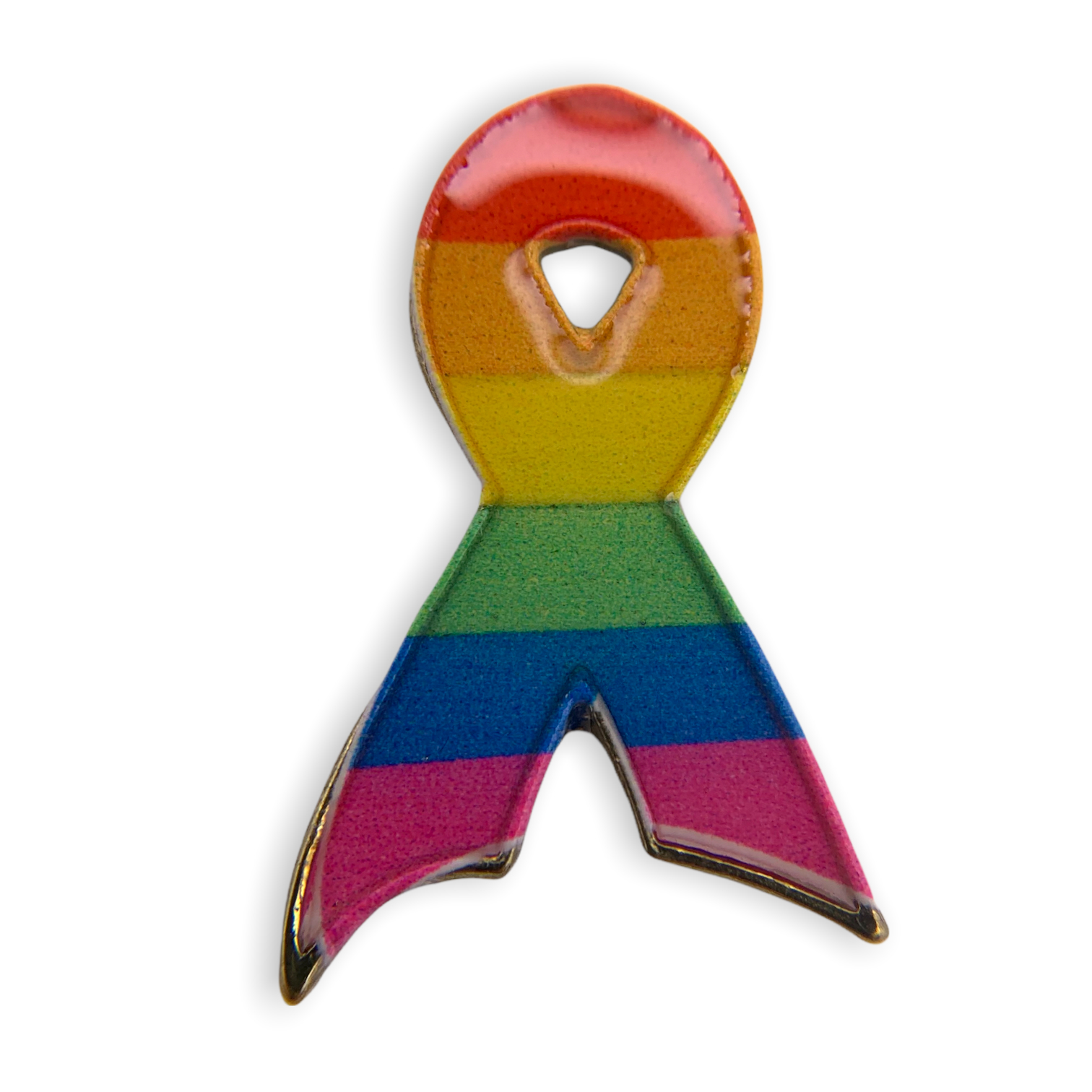 Rainbow Awareness Ribbon Gay Pride Pin | StockPins.com