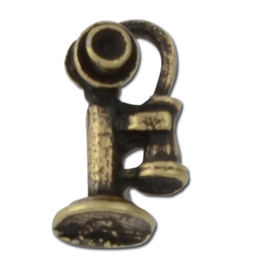 Antique phone lapel pin | StockPins.com