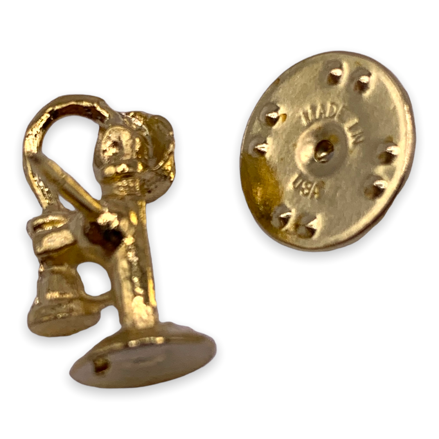 Antique phone lapel pin | StockPins.com