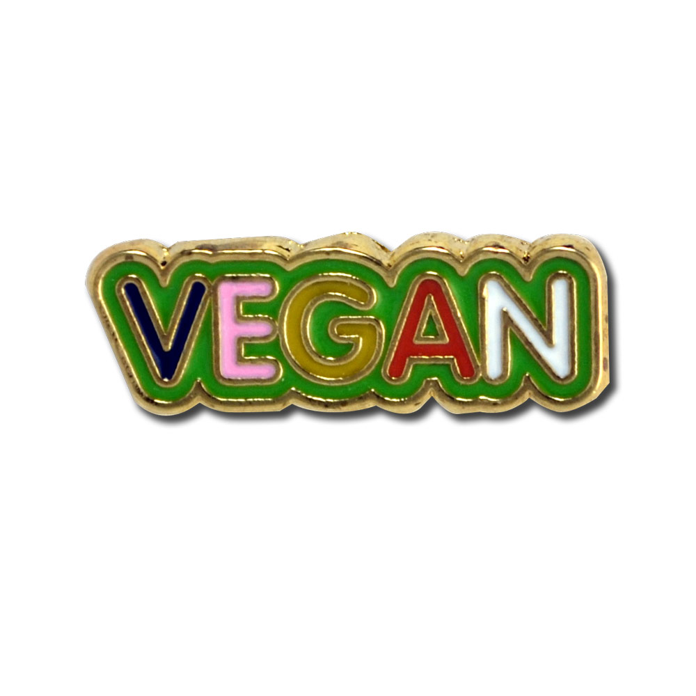 Vegan Lapel Pin | Vegan Enamel Pin | Stockpins.com