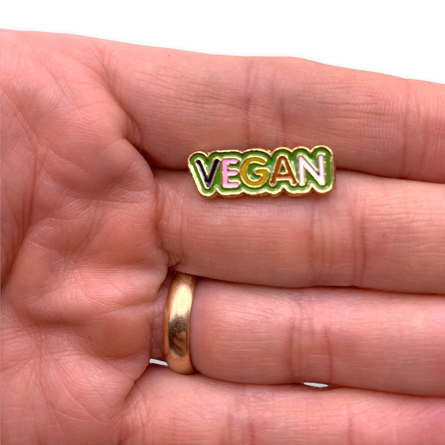 Vegan Lapel Pin | Vegan Enamel Pin | Stockpins.com