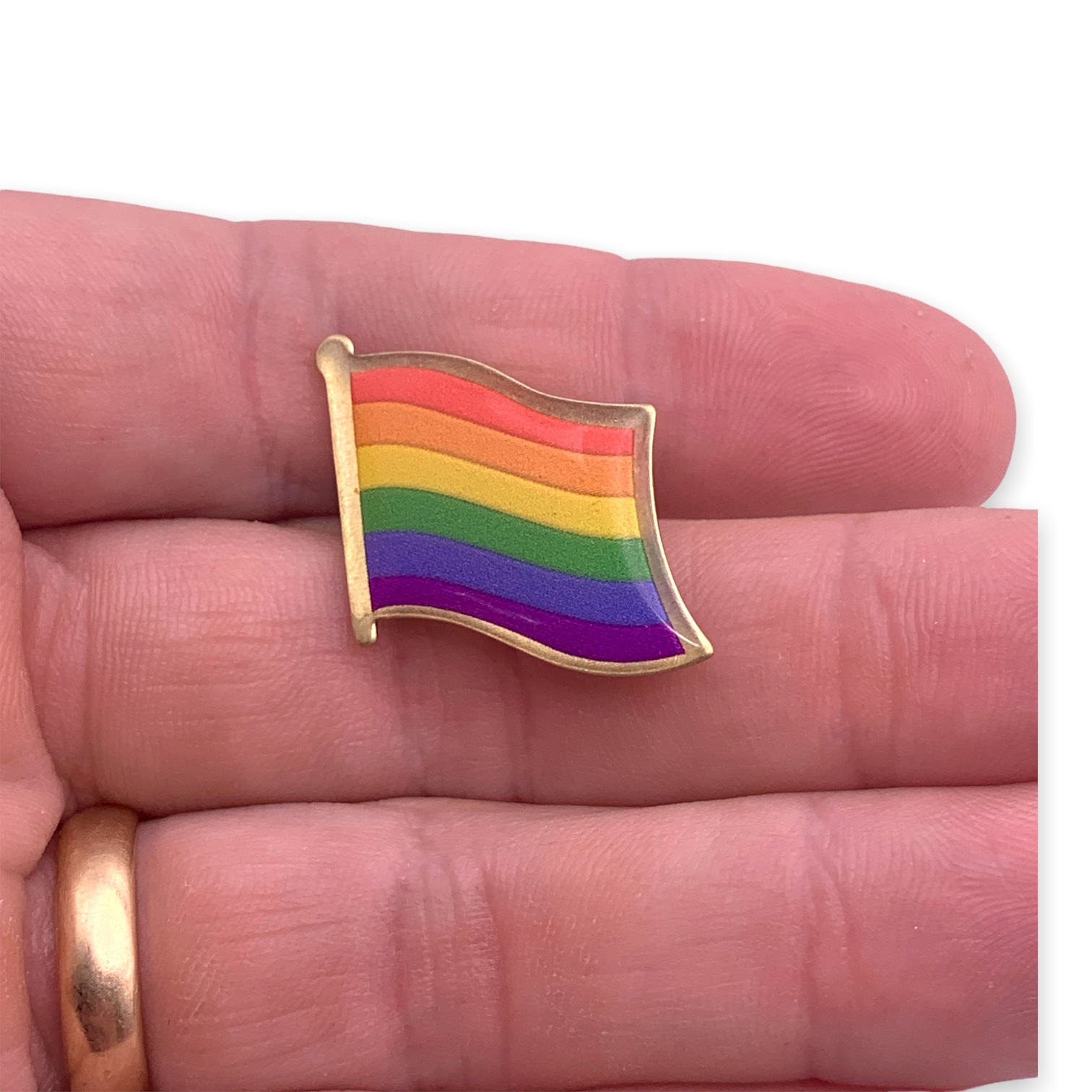 Rainbow Gay Pride Flag Lapel Pin | StockPins.com