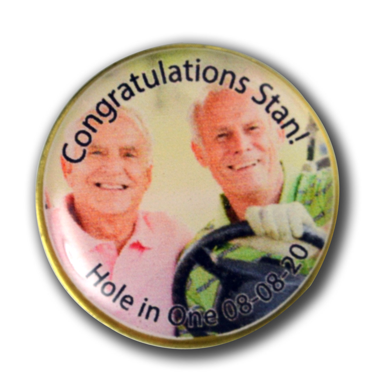 Pro golf divot repair tool with custom removable magnetic ballmarker