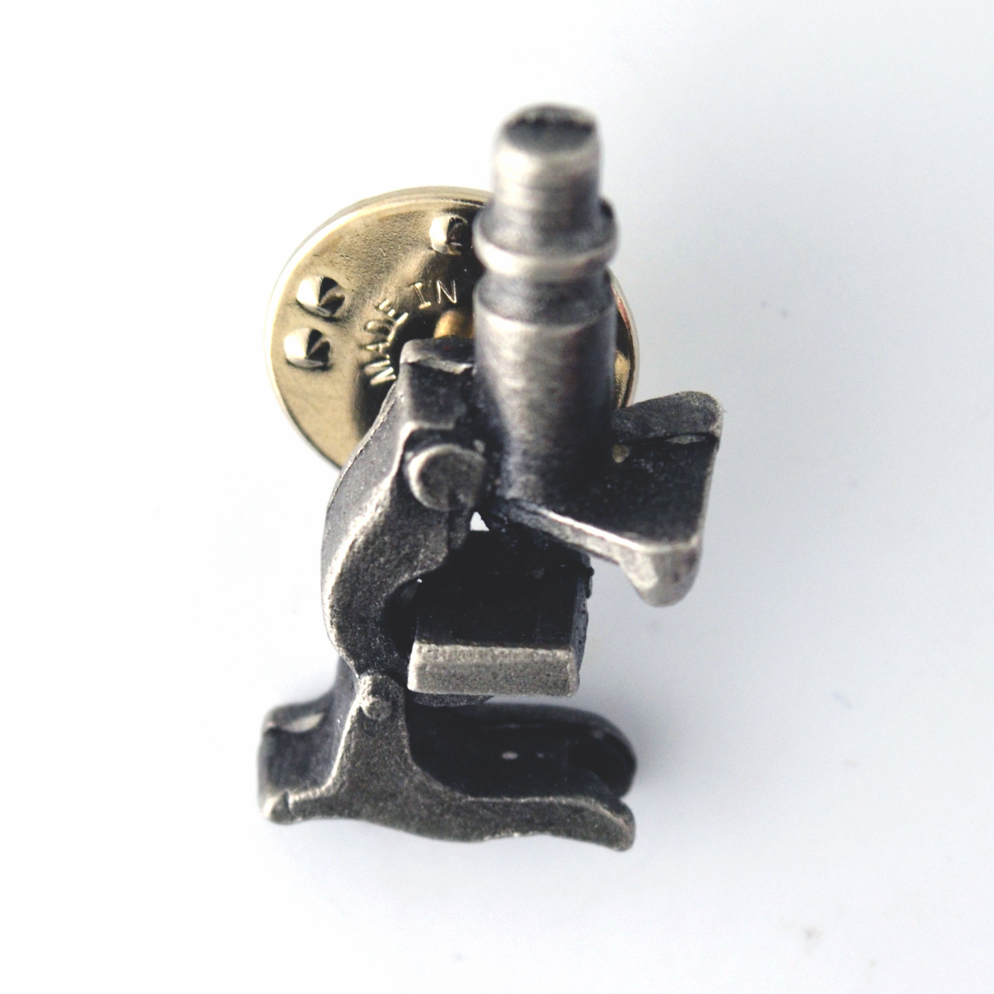 3D Microscope Lapel Pin | StockPins.com