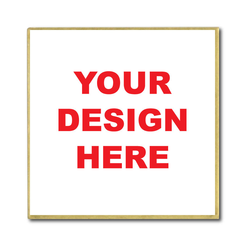 1 Inch Square Custom Lapel Pin - StockPins.com