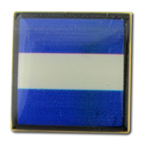 Nautical Code Flag J Juliet Pin or Magnet | StockPins.com