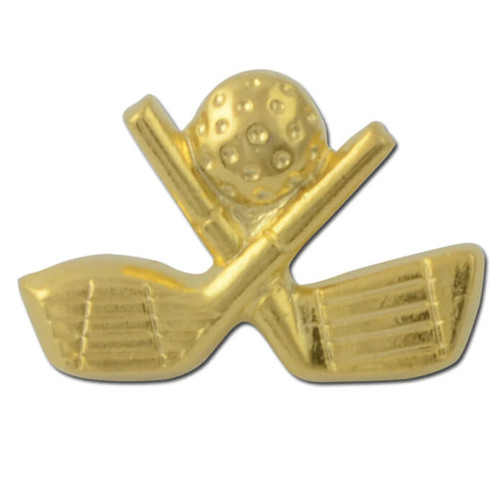 Golf lapel pin | Crossed clubs with ball | StockPins.com