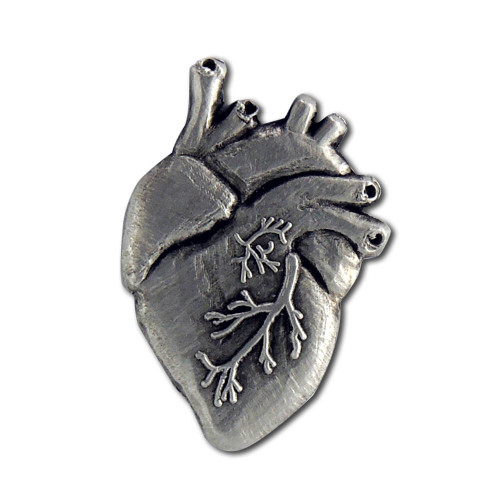 3D Human Heart Lapel Pin | StockPins.com