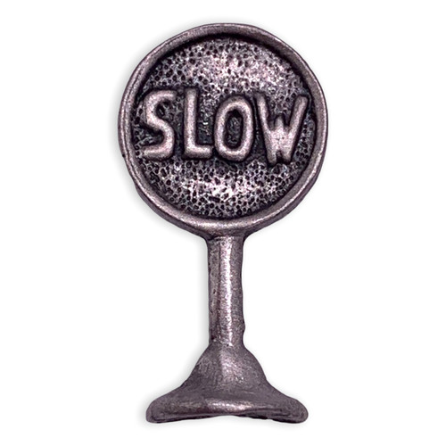 Slow Sign Lapel Pin | StockPins.com