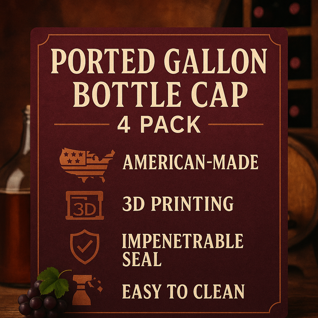 Ported Gallon Bottle Cap 4 Pack - Label Peelers