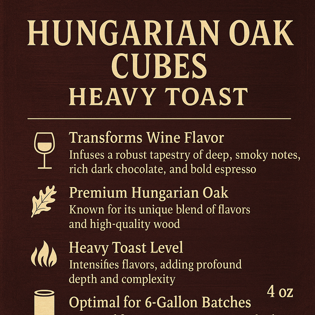 Hungarian Oak Cubes Heavy Toast 4 oz