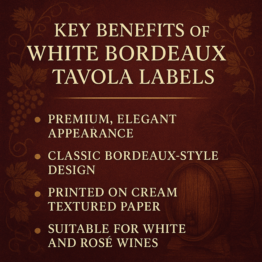 White Bordeaux Tavola Labels