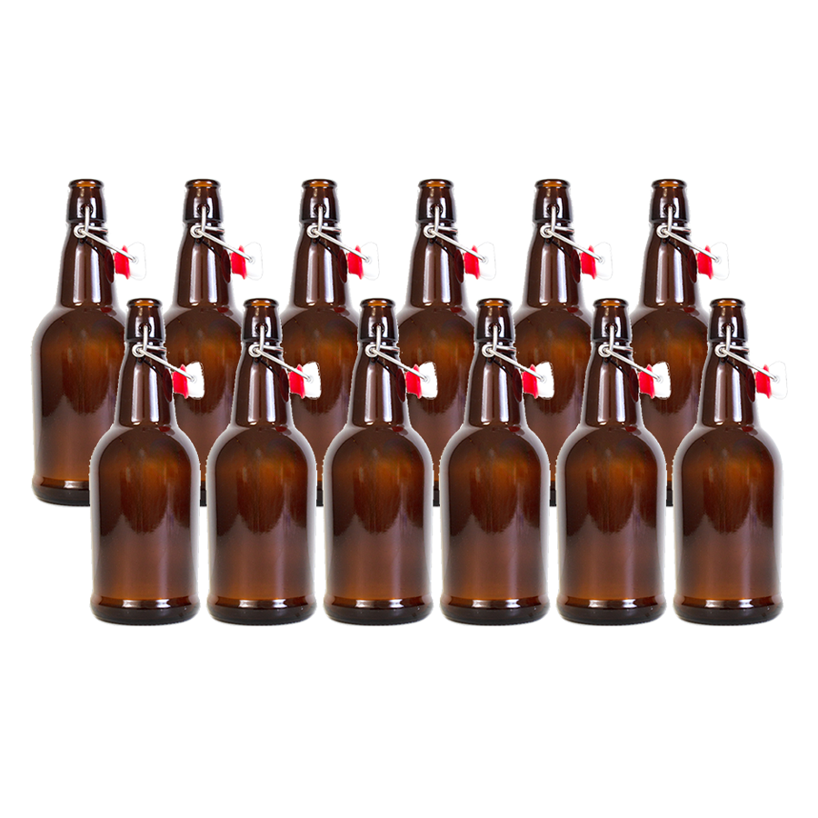 Amber Beer Bottles 22 Oz - 12 Count