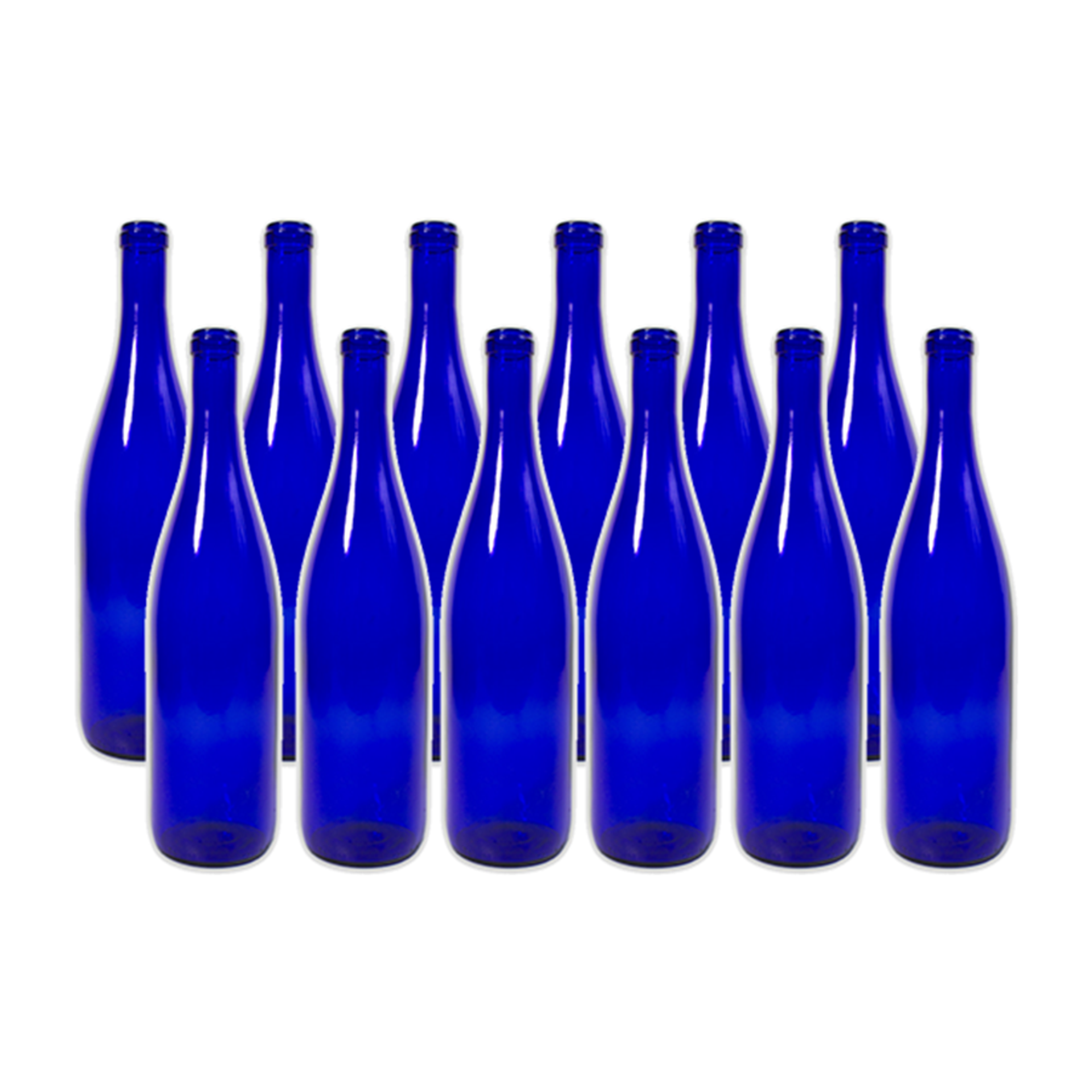 Cobalt Blue Hock Wine Bottles 750 Ml 12case