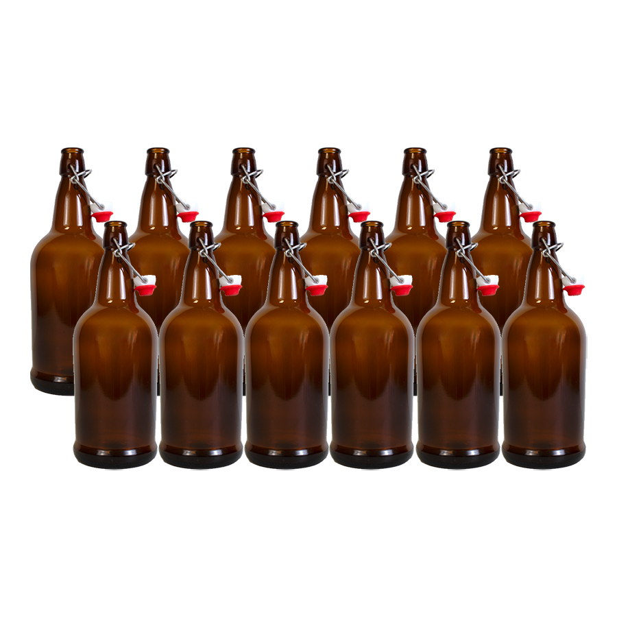 Amber Beer Bottles 22 Oz - 12 Count