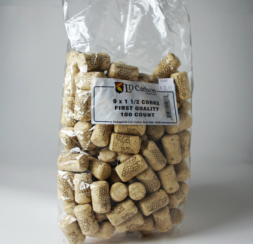 9 x 1 3/4 First Quality Straight Wine Corks 100 ct