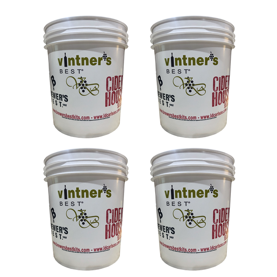 7.9 Gallon Fermenting Bucket Buy 4 with Grommeted Lids