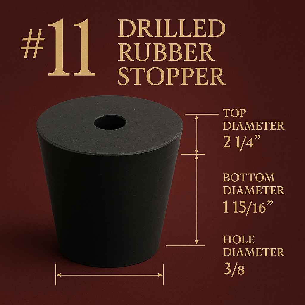 #11 Drilled Rubber Stopper