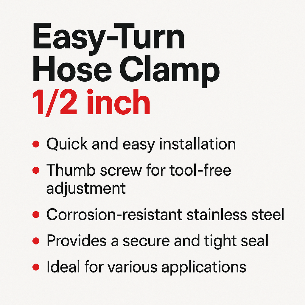 Easy-Turn Hose Clamp 1/2 inch