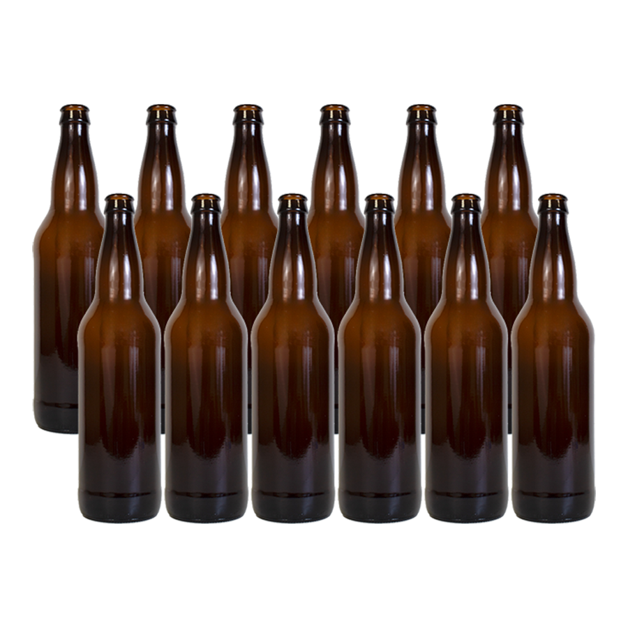 Amber Beer Bottles 22 Oz - 12 Count