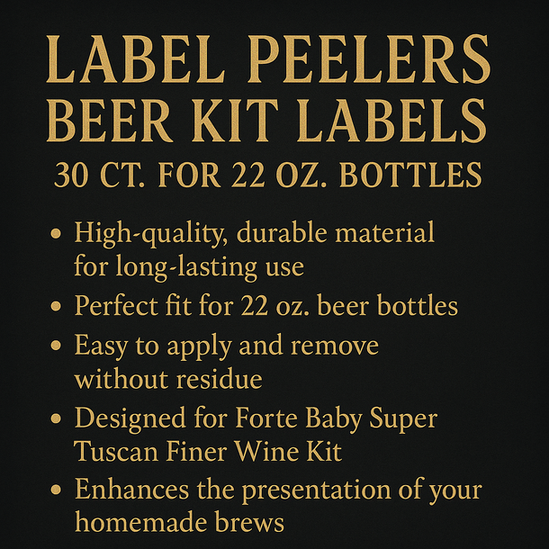 Label Peelers Beer Kit Labels 30 Ct.