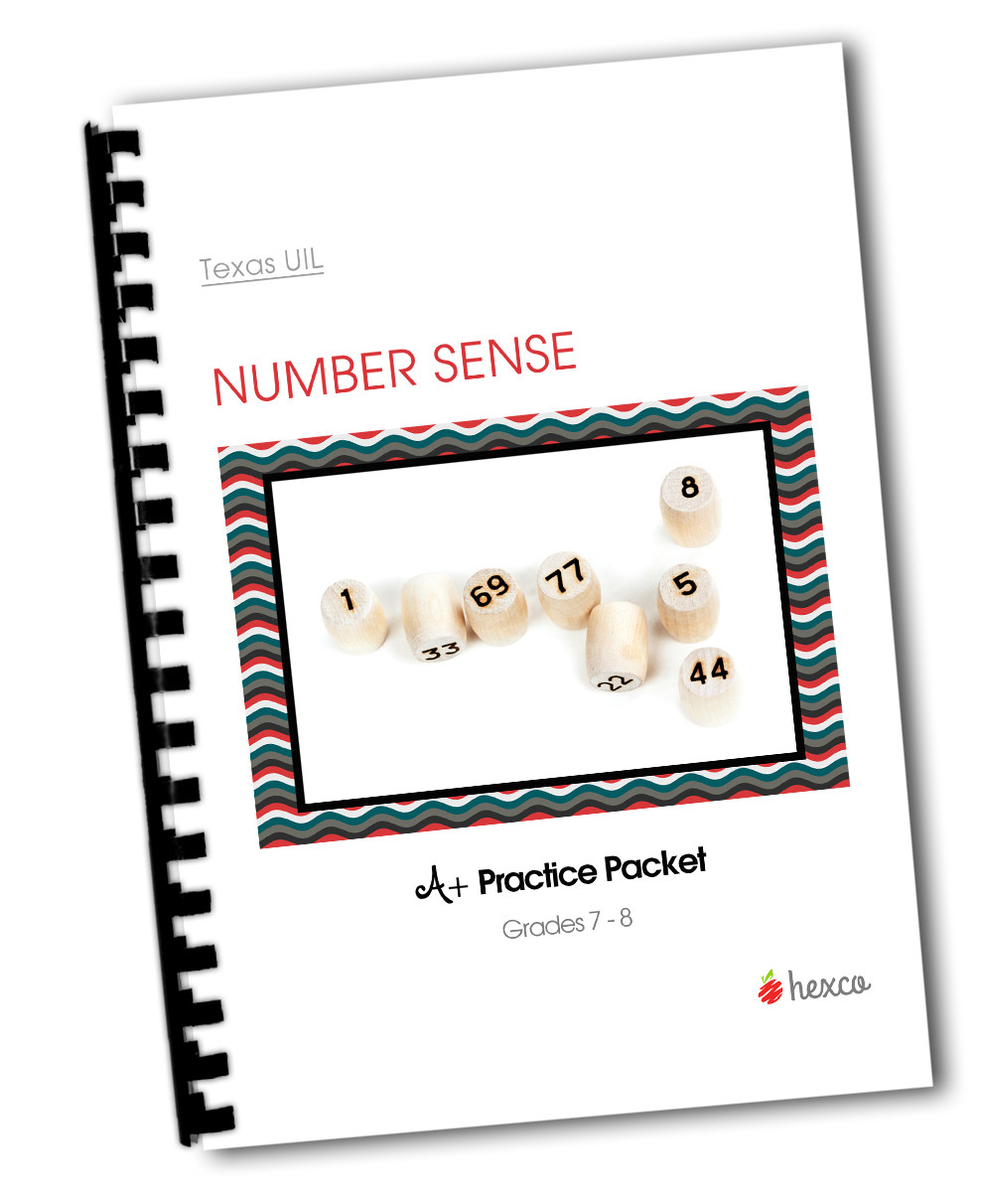 Number Sense Practice Tests UIL | Elementary & Junior High