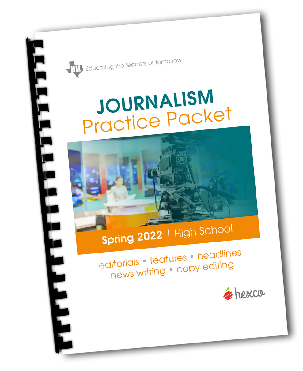 UIL Journalism Practice Packets | High School Journalism Study Materials