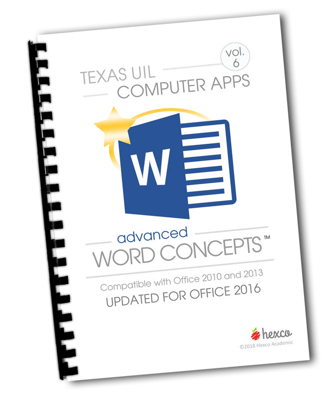 ALL UIL Computer Apps Concepts Books