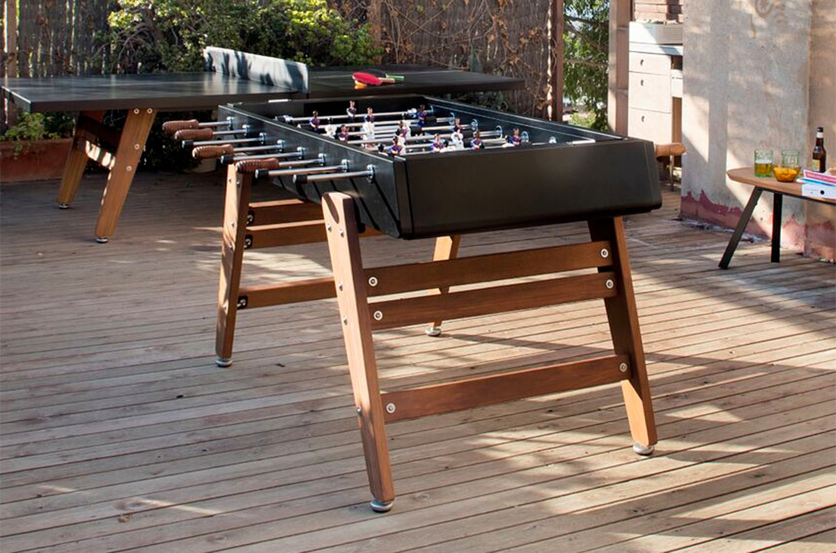 RS3W Wood Outdoor Foosball Table by RS Barcelona for Jack Game Room