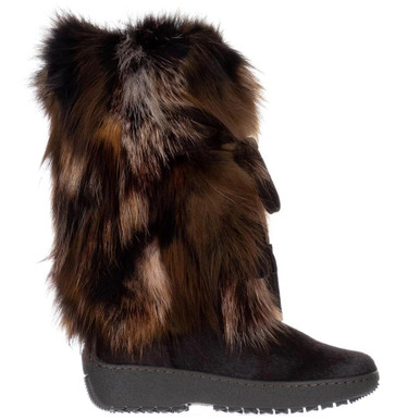 Pajar Fox Trot Brown Multi Fur Waterproof Boot - Made in Italy - Robert ...