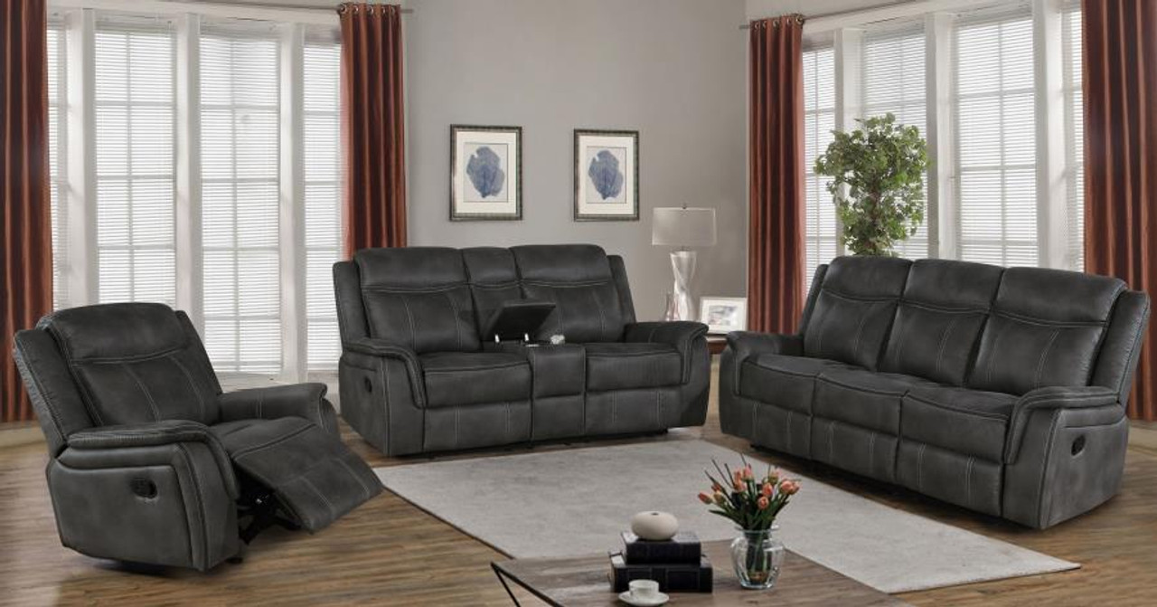 3 piece grey living room set store